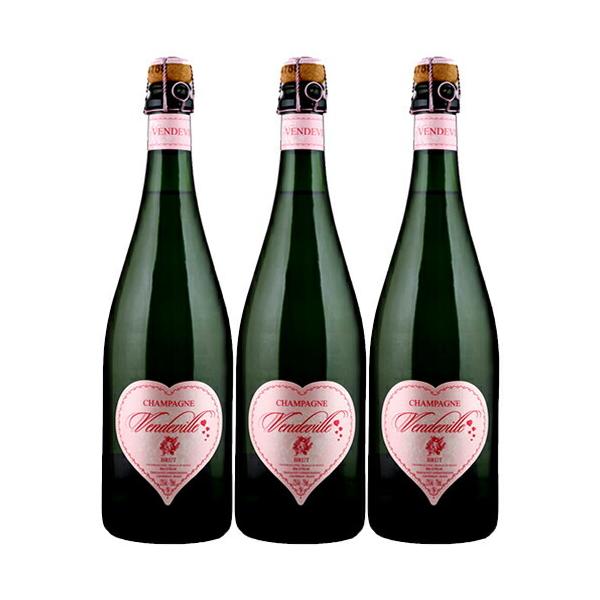 【送料無料】3本セット シャンパーニュ ジャニソン・バラドン[ヴァンドヴィル]泡・白 750ml　Janisson-Baradon[Vendeville] フランス シャンパン スパークリングワイン Champagne※北海道・九州・離島、...