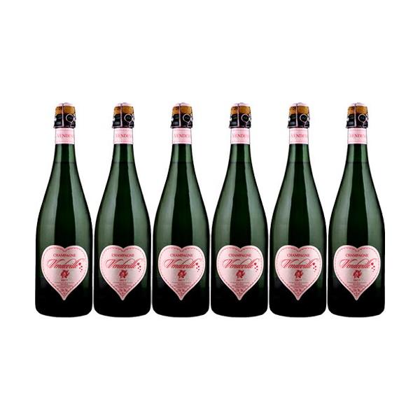 【送料無料】6本セット シャンパーニュ ジャニソン・バラドン[ヴァンドヴィル]泡・白 750ml　Janisson-Baradon[Vendeville] フランス シャンパン スパークリングワイン Champagne※北海道・九州・離島、...