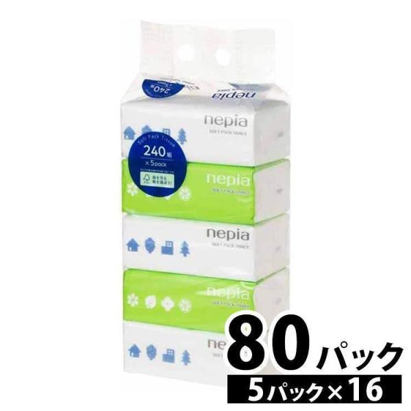 ニョロ企画（検索用：ティッシュ ティッシュペーパー ネピア ソフトパック ペーパータオル 大容量 省スペース 5パック入入×16個 フレッシュパルプ まとめ買い 4901121635088）●翌日優良配送対象商品につきまして●下記の場合は対...