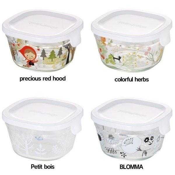 本体は耐熱ガラス製の保存用フタ付き容器で、酸や塩分の強い食品を入れても変色しません。透明で保存状態も一目瞭然、色や匂い移りもなしです。フタをしたまま、レンジOK！ラップ不要で経済的です。フタを外せばオーブンも使用可能です。熱湯消毒が可能なの...