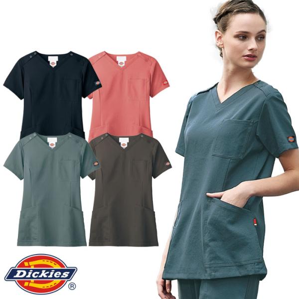 大人気ディッキーズシリーズのビンテージ風＆ストレッチ素材の女性用スクラブ。SY加工（ビンテージ加工）で何度もウォッシュをしたようなシボ感のある独特な風合いが魅力です。■品名・品番：スクラブ(レディス／女性)　7071SC■カラー：3.Dピン...