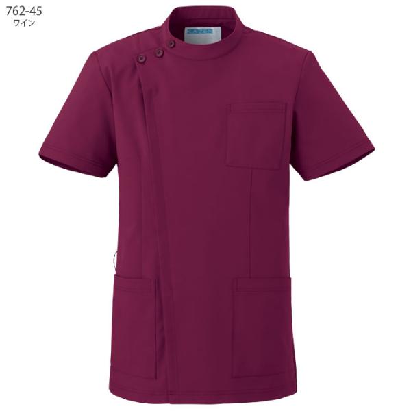 カゼン ジャケット ケーシー 男女兼用 医療 白衣 762-40〜48 半袖 ストレッチ KC 医務衣 KAZEN ドクター ナース 病院 制服 :m-kazen-762-40:ビズタイム ...