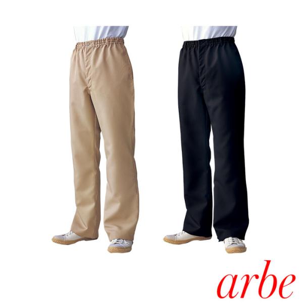 ■品名・品番：イージーパンツ(兼用)　AS5402■カラー：C-7.ベージュ　C-10.ブラック■サイズ：SS　S　M　L　LL　3L　4L■素材：ギャバジン/ポリエステル100%■機能・特長：男女兼用　はっ水　制電　ウエストゴム　ヒモ入り...