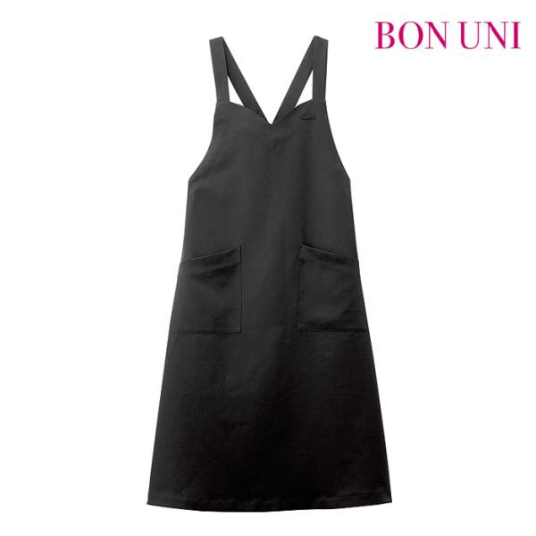 ■品名・品番：エプロンドレス(女性／レディス)　00908■カラー：99.黒■サイズ：M　L■素材：制電ストレッチツイル(ポリエステル100%)■機能・特長：女性用　制電　ストレッチ素材　家庭洗濯可能　ネームプレートループ　左右ポケット　背...