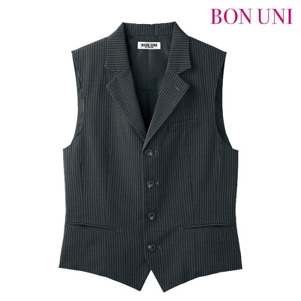 ■品名・品番：ベスト(男性／メンズ)　15109■カラー：98.グレー■サイズ： M　L　LL　3L■素材：シャドーストライプ(制電)(ポリエステル70%・毛30%)■機能・特長：男性用　制電　フラワーホール付　左胸、両腰ポケット　尾錠付ベ...