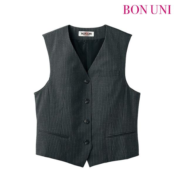 ■品名・品番：ベスト(女性／レディス)　15208■カラー： 98.グレー■サイズ：7号　9号　11号　13号　15号■素材：シャドーストライプ(制電)(ポリエステル70％・毛30%)■機能・特長：女性用　制電　家庭洗濯可　左胸、両腰ポケッ...