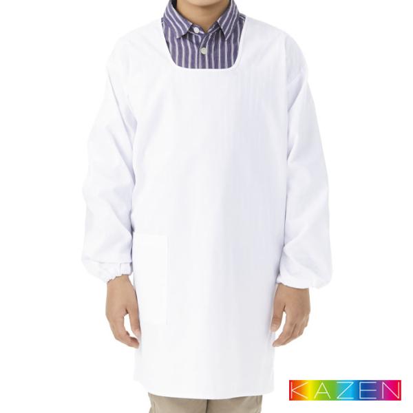 ■品名・品番：給食衣・後ろ面ファスナータイプ(男女兼用／ユニセックス)　394-90■カラー：ホワイト■サイズ：1号(身長110cm)　2号(身長cm)　3号(身長130cm)　4号(身長140cm)　5号(身長150cm)　6号(身長15...