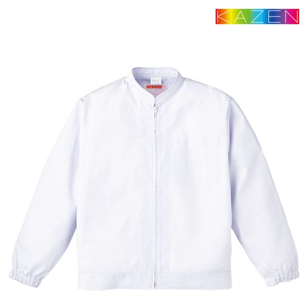 ■品名・品番：ジャンパー(男性用／メンズ)454-40■カラー：454-40.ホワイト■サイズ：M　L　LL　3L　4L■素材：単糸ツイル(ポリエステル65%・綿35%)■機能・特長：男性用　長袖　ブルゾンタイプ　左胸内ポケット　体毛落下防...