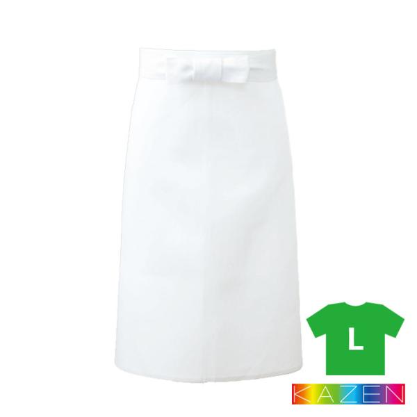 ■品名・品番：調理前掛(2枚入り)491-40A■カラー：491-40A.白■サイズ：Lサイズ■素材：単糸ツイル(ポリエステル65%・綿35%)■機能・特長：男女兼用　ポケット無し　2枚入り■メーカー・ブランド：サンアロー・KAZEN(カゼ...