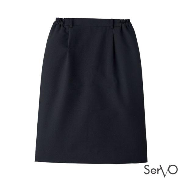 ■品名・品番：脇ゴム入りスカート　BS3847■カラー：ブラック■サイズ：7号　9号　11号　13号　15号　17号■素材：トロマット(ポリエステル100%)■機能・特長：前後ワンタック　脇ゴム入　両脇ポケット　後ファスナー　■着用シーズン...