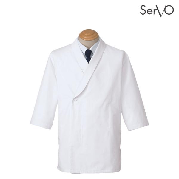 ■品名・品番：ショールカラー調理衣(兼用)　FT429■カラー：ホワイト■サイズ：SS　S　M　L　LL　3L■素材：ポリエステル(65%)　綿(35%)／ポプリン(フレッシュエリア加工)■機能・特長：男女兼用　抗菌　ショールカラー　前身比...