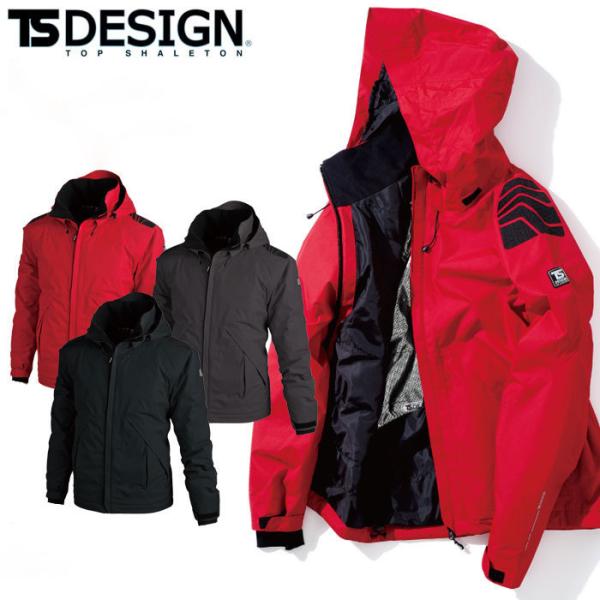 ■品名・品番：メガヒート 防水防寒ジャケット(ユニセックス／男女兼用)　18226■カラー：25.チャコールグレー　75.レッド　95.ブラック■サイズ：S　M　L　LL　3L　4L　5L　6L■素材：マイクロリップ・PUコーティング(ポリ...