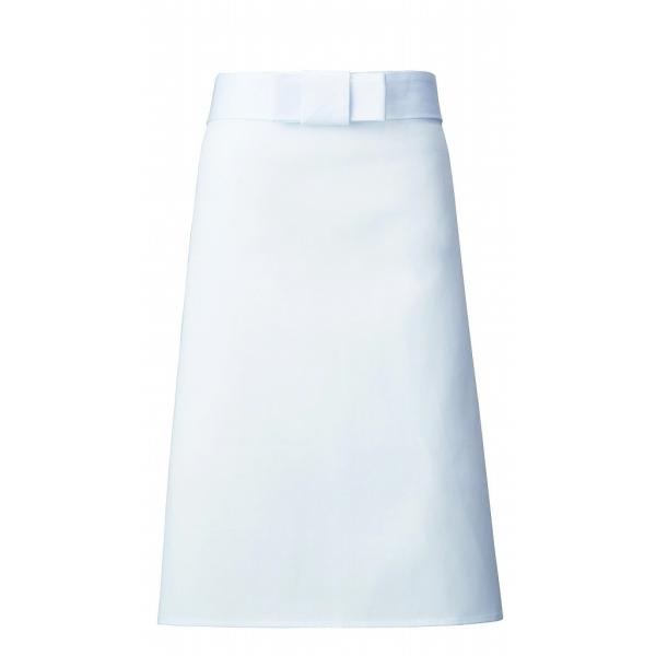 サンペックス 厨房用衣料 調理服 前掛けサイズ： フリー（前中心丈62cm・身幅70cm・紐長262cm・紐幅6cm）色：ホワイト素材：ツイル　厚手  綿100％仕様：抗菌（フレッシュエリア）制電丈夫で動きやすく、仕事が円滑に進むようサポー...
