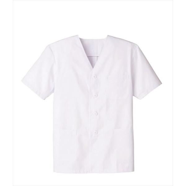 サンペックスイスト 調理衣 長袖 給食サービスサイズ：S〜5L色：ホワイト素材：ポリエステル65％綿35％,ポプリン左胸外・両腰箱ポケット男性用