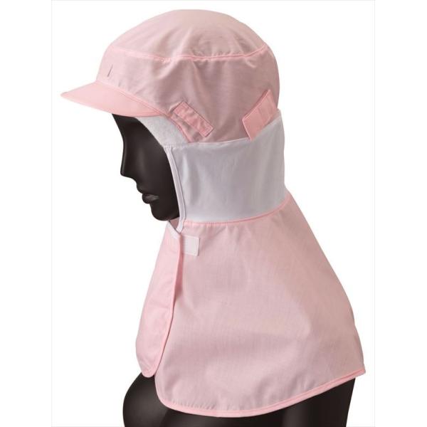 サンペックスイスト 作業用帽子 フードサイズ：M-LL色：ピンクツバ：織芯ケープ：共布前部留め：マジックテープ後頭調整：ゴム入り素材：ポリエステル６５％綿３５％、ブロード