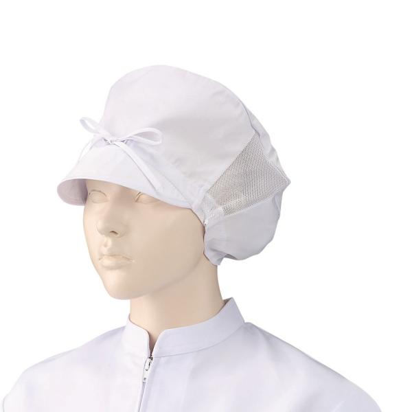 KAZEN WLD 作業帽子 メッシュ付 2枚入り484-30サイズ：フリー(６０ｃｍ)色：ホワイト素材：ブロード ポリエステル65％・綿35％仕様：つばはソフトな不織布を採用し洗濯性に優れています。又、頭周りには紐にて調節可能。