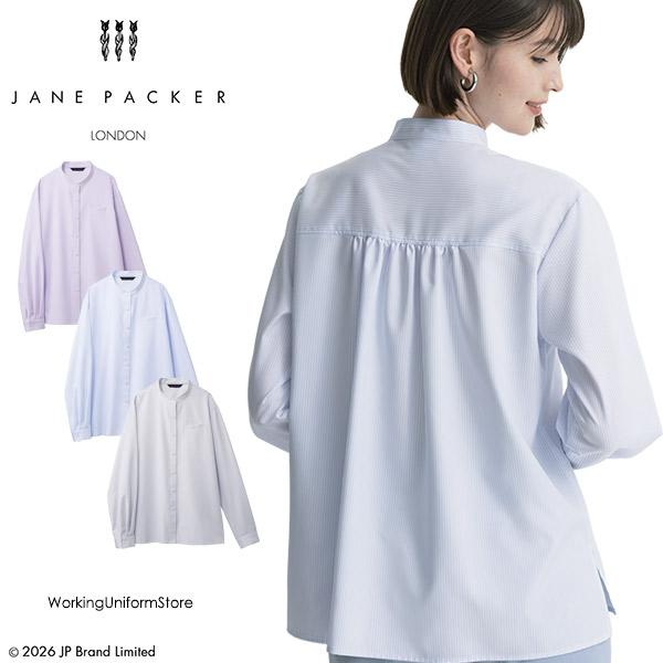 ★ワントーンで描かれる洗練された色の世界観★すっきり襟のバンドカラー★女性らしい背中のギャザーと、動きやすく涼しげな両サイドスリット素材：リリーストライプポリエステル100％●ストレッチ　●ＵＶカット●吸水性　●速乾●透け防止●ホームクリー...