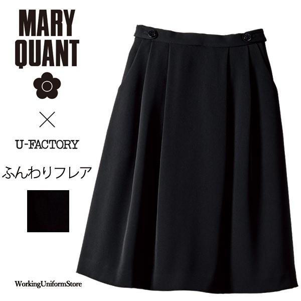 ★ウエストから美しいラインのタックフレアスカート★ウエストはゴムinで履き心地もらくらく★タブと飾りボタン付き素材：トリクシオンダブルベネシャンポリエステル：100％カラー：ブラック●ストレッチ●ゴムinベルト●両脇ポケット●ホームウォッシ...