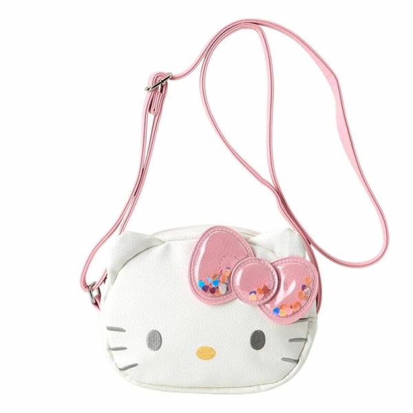使うのが楽しくなるキッズショルダーバッグ☆一緒にお出かけ気分を楽しめるフェイス形★キラキラ輝くスパンコール入りのリボンがお目立ちポイント♪■サイズ約幅17×奥行4×高さ13cm（※ショルダー紐含まず）ショルダー紐の長さ:約64-124cm■...