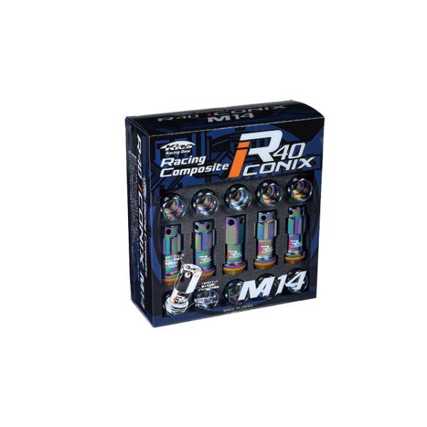 ◇商品詳細【品　番：RI-15NA】Racing Composite R40 iCONIXサイズ：M14×P1.25取付座：60°テーパー２面幅：19HEXナットカラー：ネオクロキャップカラー：なし入り数：20pcs (16pcs+4Loc...