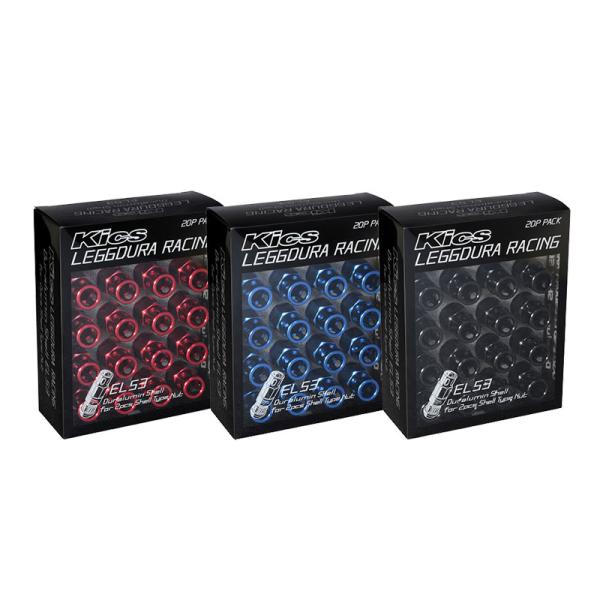 ◇商品詳細【品　番：SLRN#2】LEGGDURA RACING Shell Type Nut Duralumin Shell EL53 20pcsアルミシェルEL53用（貫通タイプ） 20個入シェルカラー：レッド/ブルー/ブラック入り数：...