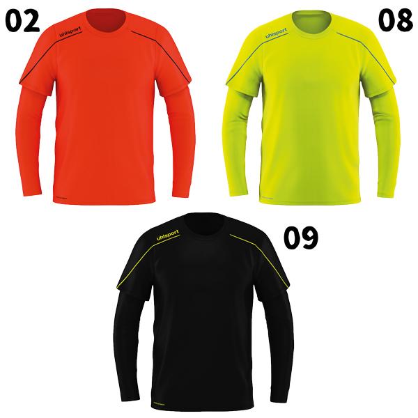 【種別】キーパーシャツ【メーカー名】ウールシュポルト(uhlsport)【カラー】フローレッド×ネイビー(02)フローイエロー×レーダーブルー(08)ブラック×フローイエロー(09)【素材】ポリエステル100%【特徴】GKカラー基調のスタン...