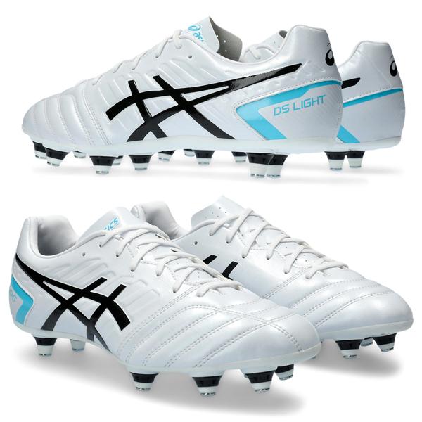 【種別】サッカースパイク【メーカー名】アシックス（asics）【割引率】20%OFF【カラー】ホワイト×ブラック【アッパー】人工皮革【アウトソール】合成底【特徴】耐久性に優れた人工皮革仕様のスタッド取り替え式ワイドモデル