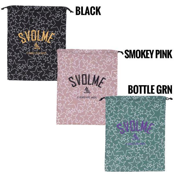 【種別】シューズケース【メーカー名】スボルメ(svolme)【サイズ】約32x42cm【カラー】ブラック(BLACK)スモーキーピンク(SMOKEYPINK)グリーン(BOTTLE GRN)【素材】ポリエステル100%【特徴】・星柄を散りば...