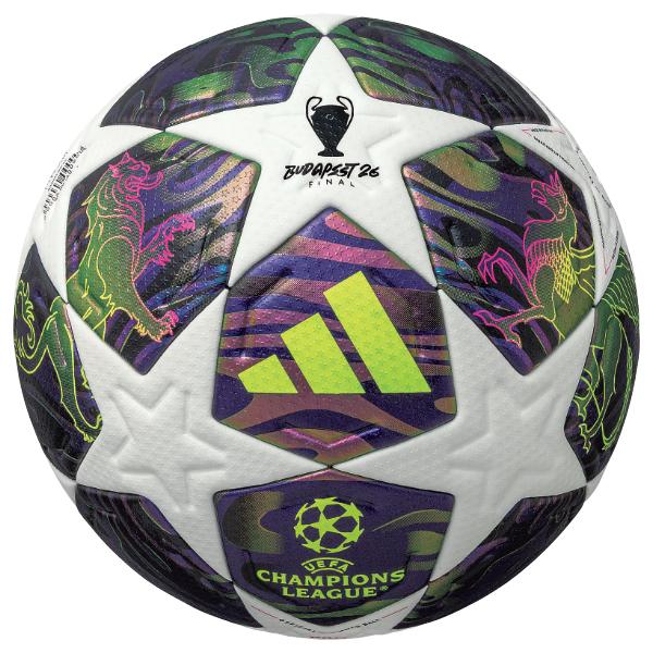 【種別】サッカーボール【メーカー名】アディダス(adidas)【サイズ】5号球【特徴】・UEFAチャンピオンズリーグ2025-2026ノックアウトフェーズで使用される公式試合球・決勝の開催地ブダペストを流れるドナウ川の水面をイメージし、ブダ...