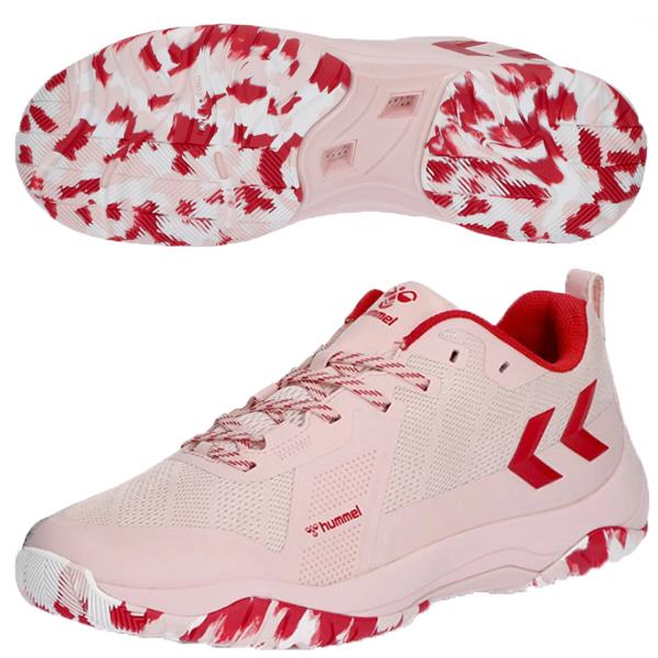 【種別】ハンドボールシューズ【メーカー名】ヒュンメル(hummel)【カラー】ピンク×レッド(2520)【アッパー】合成繊維【ミッドソール】合成樹脂【アウトソール】ゴム底【特徴】・軽量性・クッション性・安定性に優れたハンドボールシューズの万...