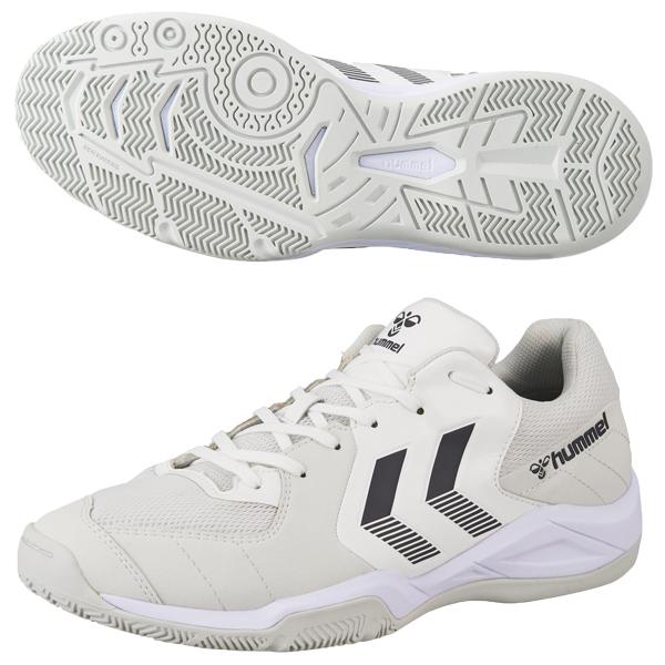 【種別】ハンドボールシューズ【メーカー名】ヒュンメル(hummel)【カラー】ホワイト×グレー(1092)【アッパー】合成繊維【ミッドソール】合成樹脂【アウトソール】ゴム底【特徴】・アッパーにメッシュ素材と人工皮革素材を使用した、軽量性・ク...