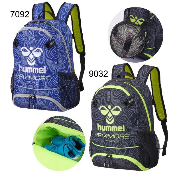 【種別】バックパック【メーカー名】ヒュンメル(hummel)【カラー】ネイビー×グレー(7092)ブラック×ライムイエロー(9032)【サイズ】高さ44×長さ29×幅19cm(容量約22L)【素材】合成繊維(ポリエステル)【特徴】・ジュニア...