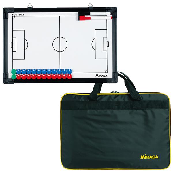 【種別】サッカー用タクティクスボード【メーカー名】ミカサ(mikasa)【サイズ】45×29.5×2cm【特徴】・フルコート、ハーフコート面・専用バッグ