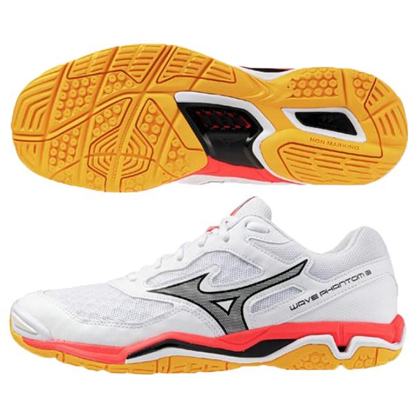 【種別】ハンドボールシューズ【メーカー名】ミズノ(mizuno)【カラー】ホワイト×ブラック×オレンジ【アッパー】人工皮革【ミッドソール】合成樹脂【アウトソール】合成底【特徴】・クッション性と安定性を兼ね備えたオールマイティーモデル。・mi...