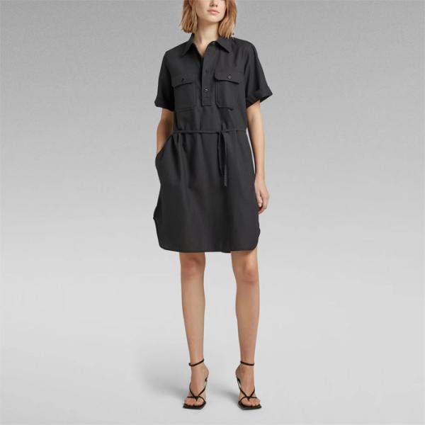 ブランド：G-STAR RAW(ジースターロウ)商品名：Millery Pockets Dress商品番号：D22858-D123-D568カラー：Dark Black/Cloackサイズ：XS素材：コットン77% リネン23%原産国：インド製