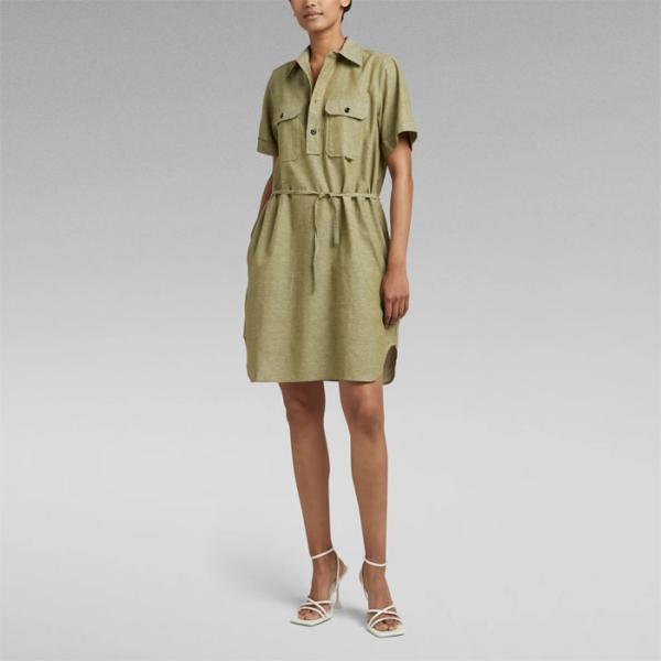 ブランド：G-STAR RAW(ジースターロウ)商品名：Millery Pockets Dress商品番号：D22858-D123-D857カラー：Avocado/Milkサイズ：XS素材：コットン77% リネン23%原産国：インド製