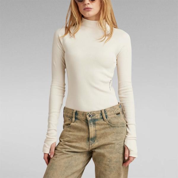 ブランド：G-STAR RAW(ジースターロウ)商品名：Slim Rib Mock Top商品番号：D23339-D289-G076カラー：Eggnog サイズ：S / M / L素材：オーガニックコットン100%原産国：インド製