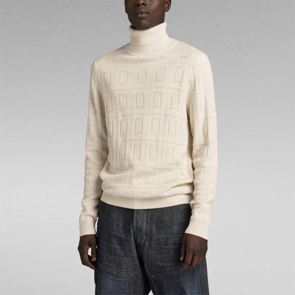 ブランド :G-STAR RAW(ジースターロウ)商品名 : Table Structure Turtle Knitted Sweater商品番号 : D23934-D167-G076カラー：Eggnog サイズ：M素材 : ビスコース (...