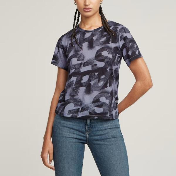 ブランド :G-STAR RAW(ジースターロウ)商品名 : Sprayed Letters Top商品番号 : D26066-C565-H317カラー：osaka blue sprayed lettersサイズ：XS / S / M / ...
