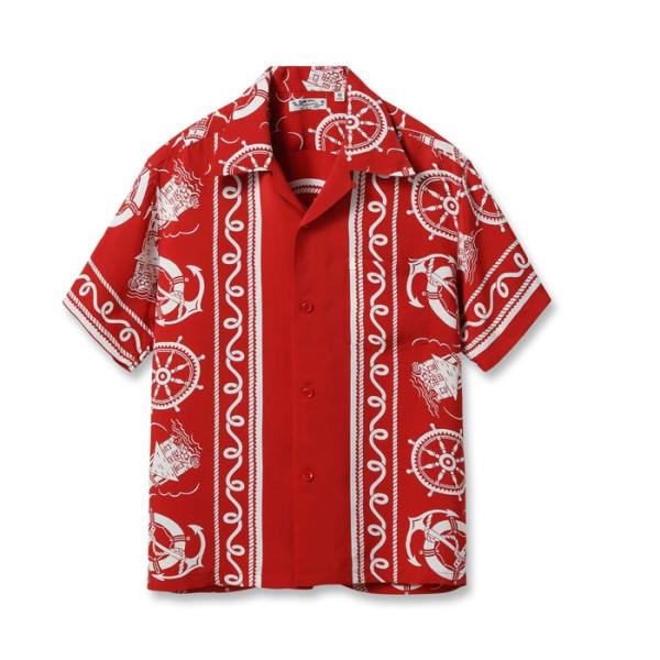 ブランド：SunSurf (サンサーフ)商品名：RAYON HAWAIIAN SHIRT “ALL ABOARD”商品番号：Lot No. SS39230カラー：165 / レッドサイズ：M、L、XL原産国：日本製作品名：“ALL ABOA...