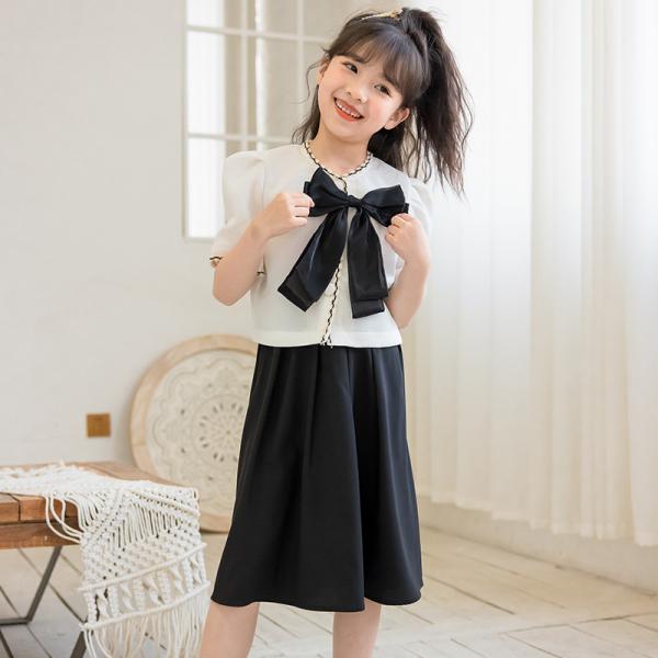 セットアップ 韓国子供服 キッズ 女の子 上下セット シャツ スカート セット 普段着 洋服 キッズ 子供服 ガールズ フォーマル 普通着 七五三 卒園式 入学式 発表会 結婚式 ジュニア服品番:senbao104カラー：図色サイズ:120...