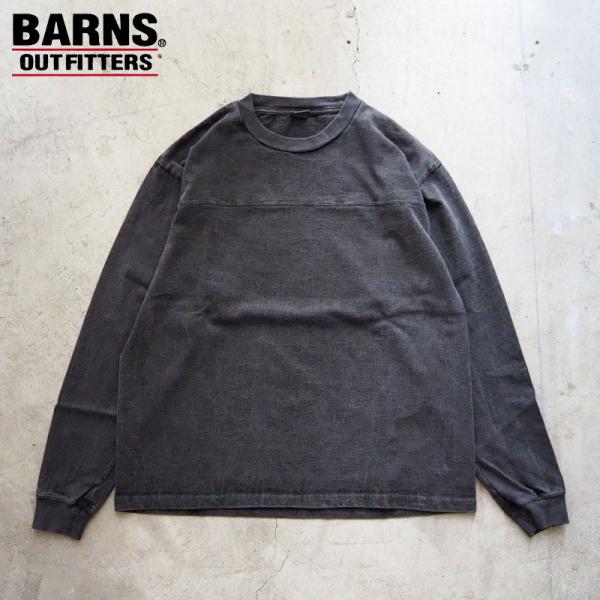 ブランドBARNS OUTFITTERS バーンズ アウトフィッターズ商品名14/- G.O.A.T L/S Football T-shirt素材コットン100%生産国JAPAN製品説明14番手の糸で編み立てたヘビーウェイトTシャツ。90年...