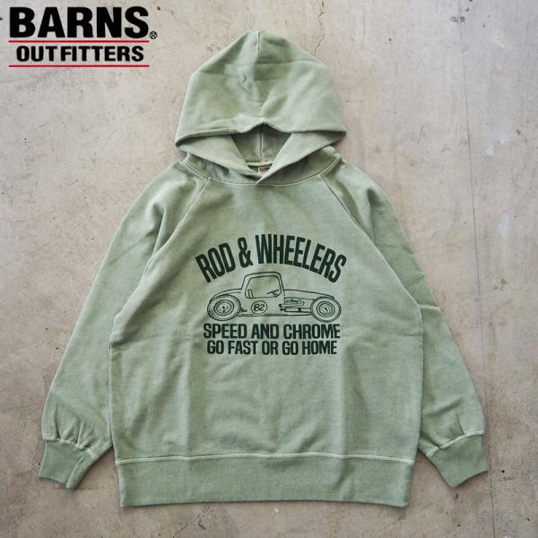 ブランドBARNS OUTFITTERS バーンズ アウトフィッターズ商品名G.O.A.T Sweat Pigment Parka Print "ROD &amp; WHEELERS"素材コットン100%生産国JAPAN製品説明長いシーズン...