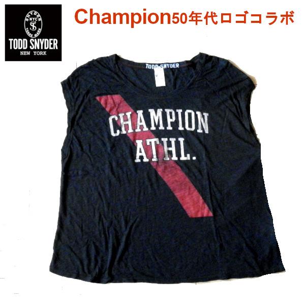 ★トッドスナイダー×チャンピオンノースリーブＴシャツ！ニューヨークで高く評価されるトッドスナイダーと信頼のスポーツアイテムを提供してくれるチャンピオンとのダブルネームの超レアなノースリーブが登場です。1950年から60年代頃に使用されていた...