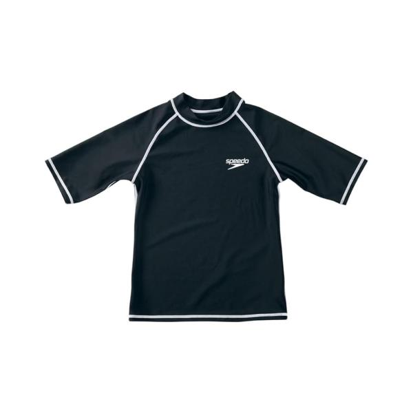 「商品情報」肌ざわりがよくストレッチ性のある素材を使用し、着心地の良さが特徴のジュニアラッシュガード。ベーシックなデザインと、幅の広い展開サイズ(120-160cm)で使い勝手の良いアイテムです。夏のプールや海で紫外線からお子様を守るUVカ...