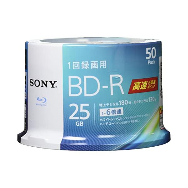 「商品情報」高速書き込み(6倍速)対応のインクジェット対応ブルーレイディスク(BD-R 1層:6倍速)。50枚入り(スピンドルケース)。「主な仕様」大切な映像の保存用ディスクに最適。傷・埃・汚れに強い高性能なハードコートを採用規格:BD-R...