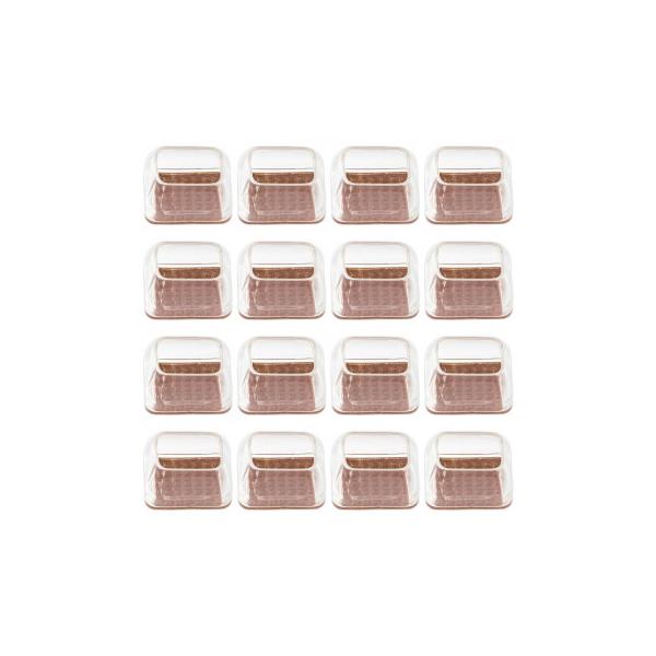 太めの角脚に対応。床の防キズ・防音に。透明で目立ちにくい。伸縮性がありぴったりフィット。