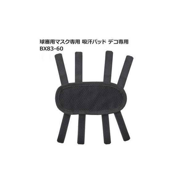 球審用マスクに着けて使う吸汗パッドです。着脱が簡単にできます。肌にやさしい吸湿素材。洗濯が可能ですので、いつでも清潔に保てます。