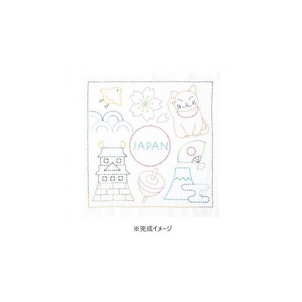 刺し子の技法を学びながらかわいいふきんが作れます。