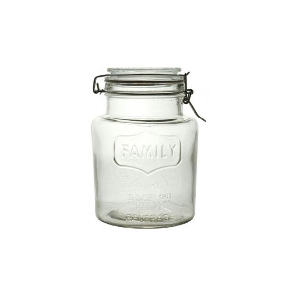 お菓子や調味料など様々な用途で使えるガラス保存容器です。